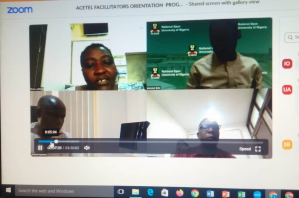 Orientation Programme for Facilitators: ACETEL have Run and Facilitated ...